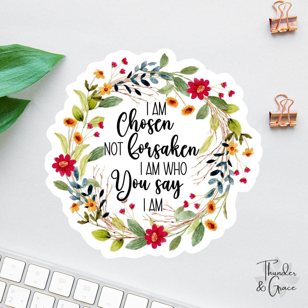 I Am Chosen Sticker, Words Of Bible Study, Bible Sticker, Bible ...