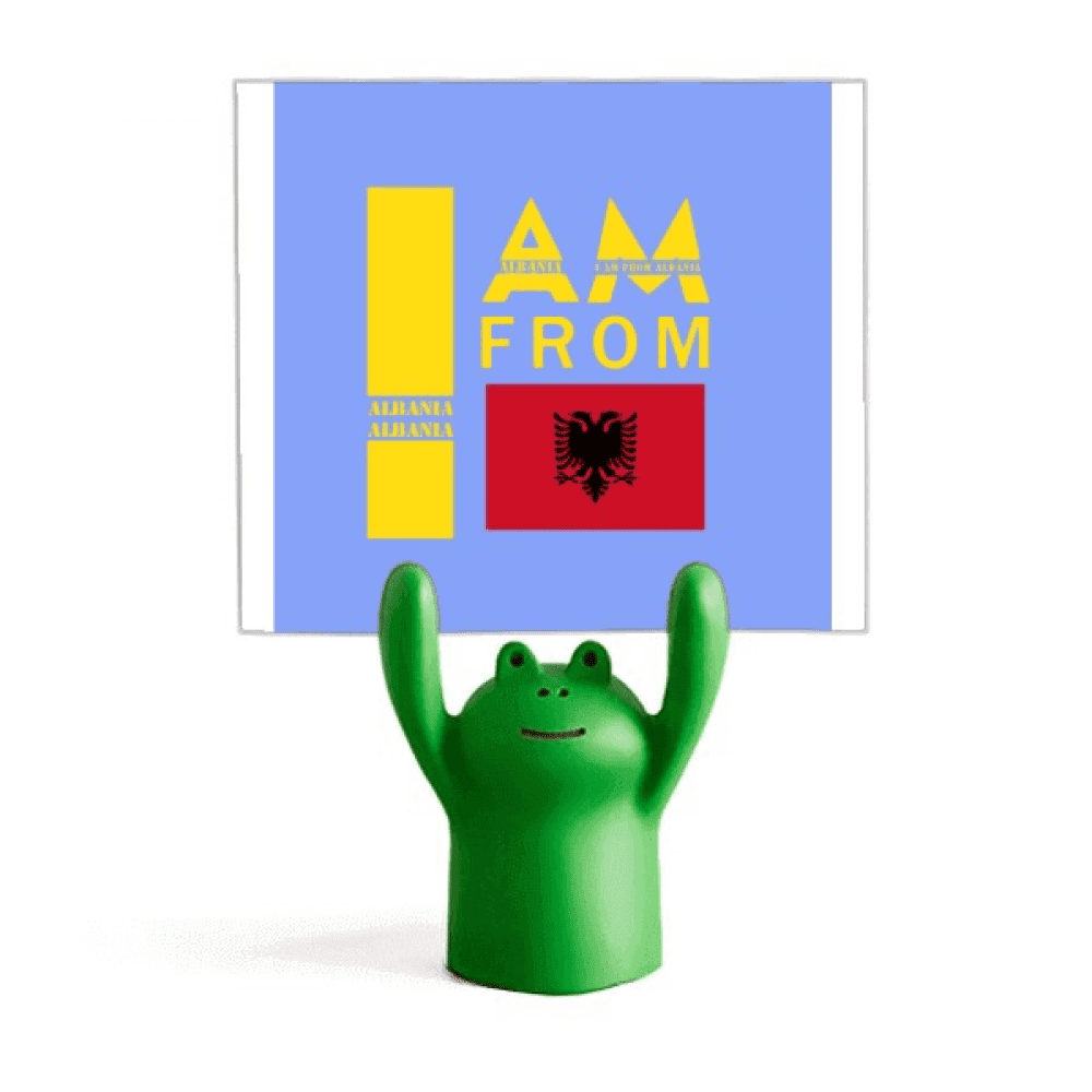 I Am From Albania Art Deco Fashion Memo Holder Cartoon Animal Frog ...
