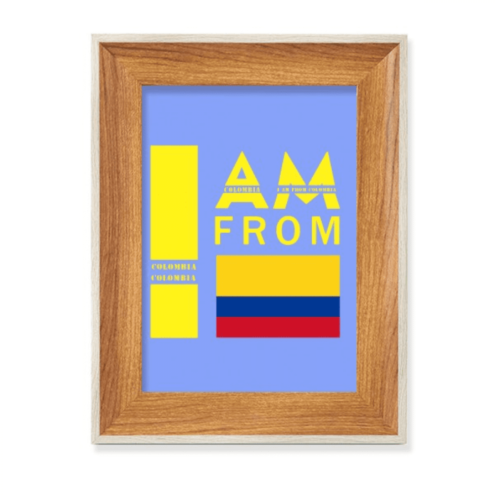 I Am From Colombia Desktop Wooden Photo Frame Display Picture Art ...