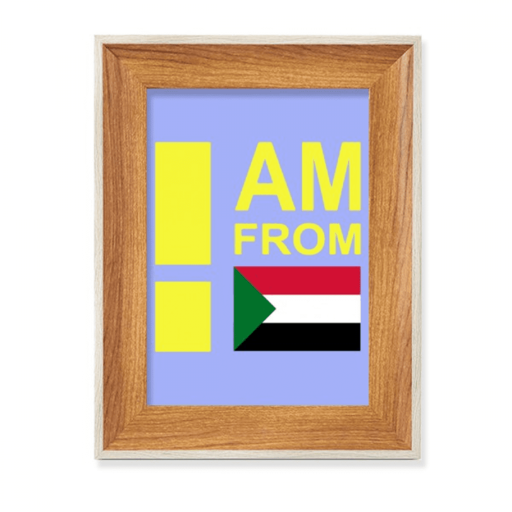 I Am From Sudan Desktop Wooden Photo Frame Display Picture Art Painting ...