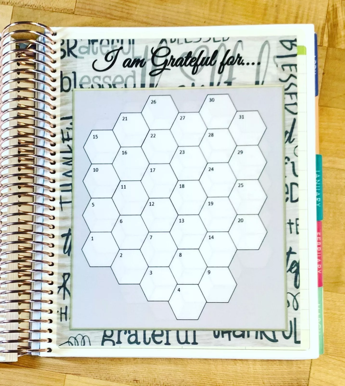 *I Am Grateful For* (Monthly) Two Sided Dashboard For Use W Erin ...