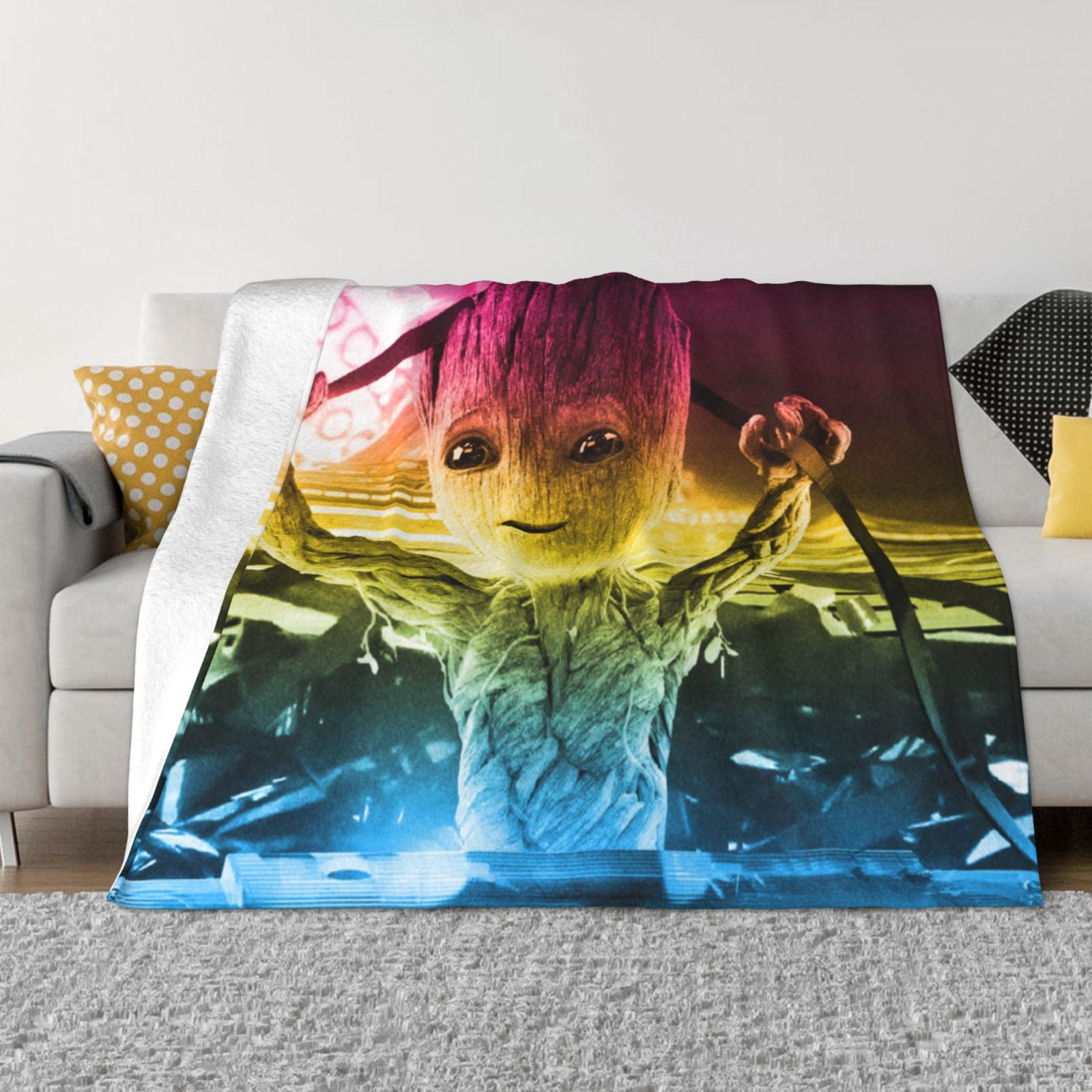 I Am Groot Fleece Throw Blanket For Couch Or Bed - Plush Cozy Fuzzy ...