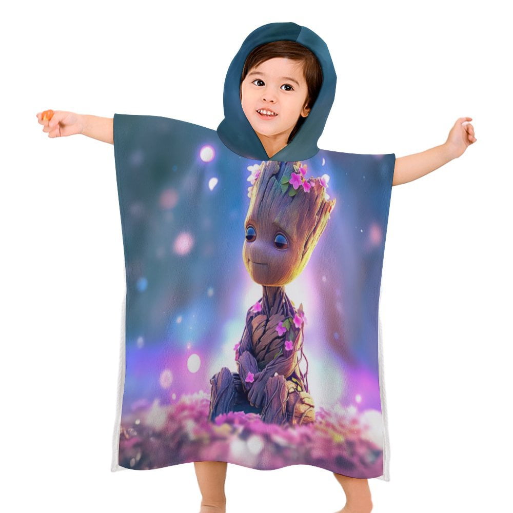 I Am Groot Kids Beach Towels with Hood Soft Quick Dry Absorbent Hooded ...