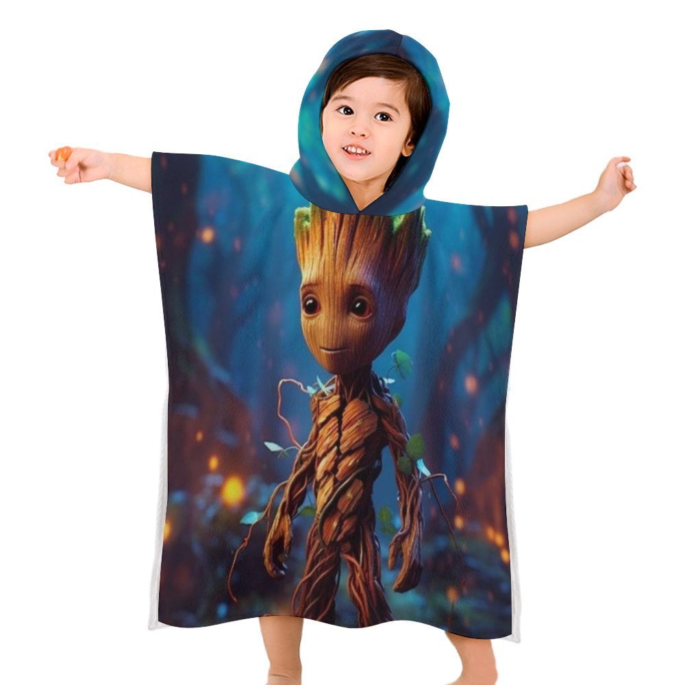 I Am Groot Kids Beach Towels with Hood Soft Quick Dry Absorbent Hooded ...