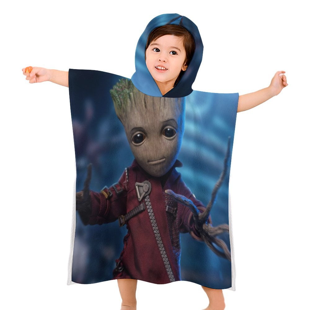 I Am Groot Kids Beach Towels with Hood Soft Quick Dry Absorbent Hooded ...