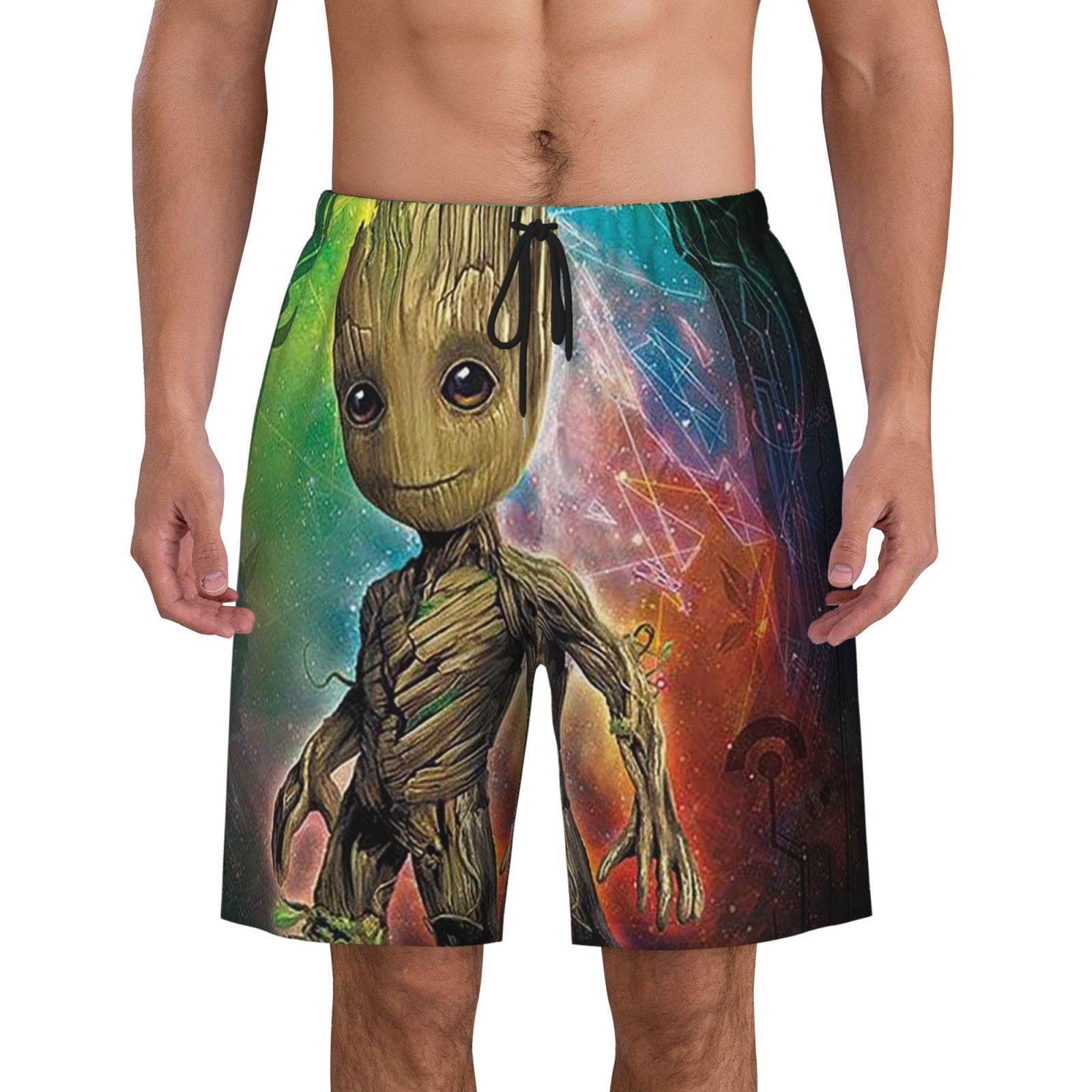 I Am Groot Men'S Swim Trunks Quick Dry Board Shorts Bathing Suit Swimsuits Beach Shorts With ...