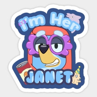 I Am Her Janet Sticker Bluey Stickers For Kids, Bluey Stickers Party ...