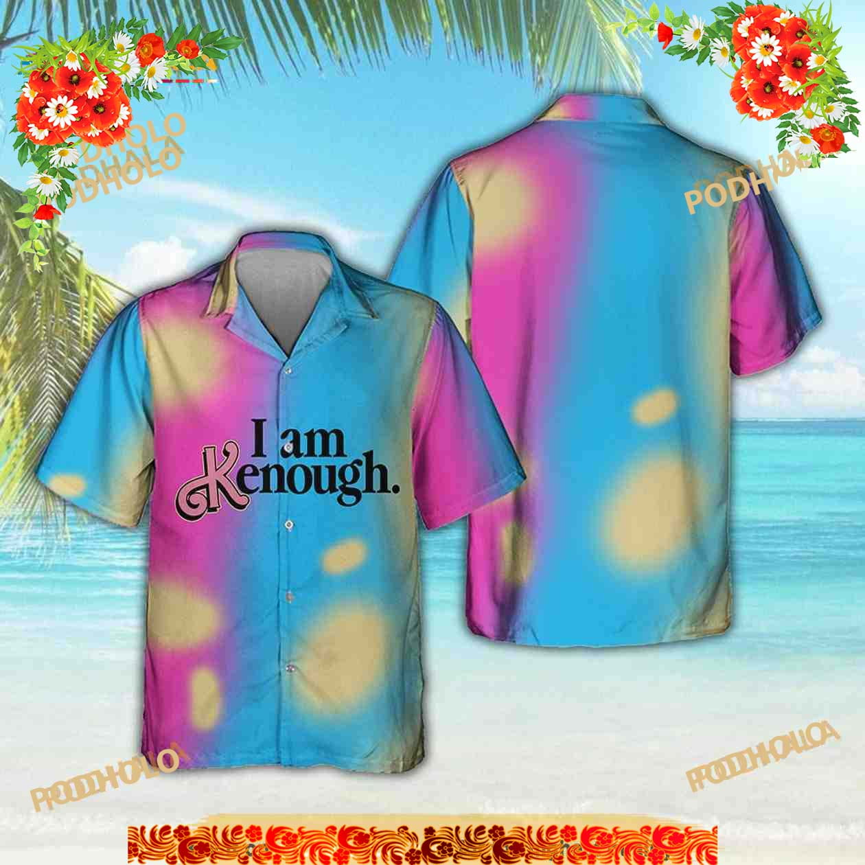 I Am Kenough Barbenheimer Movie Funny Hawaiian Shirt, I Am Kenough ...