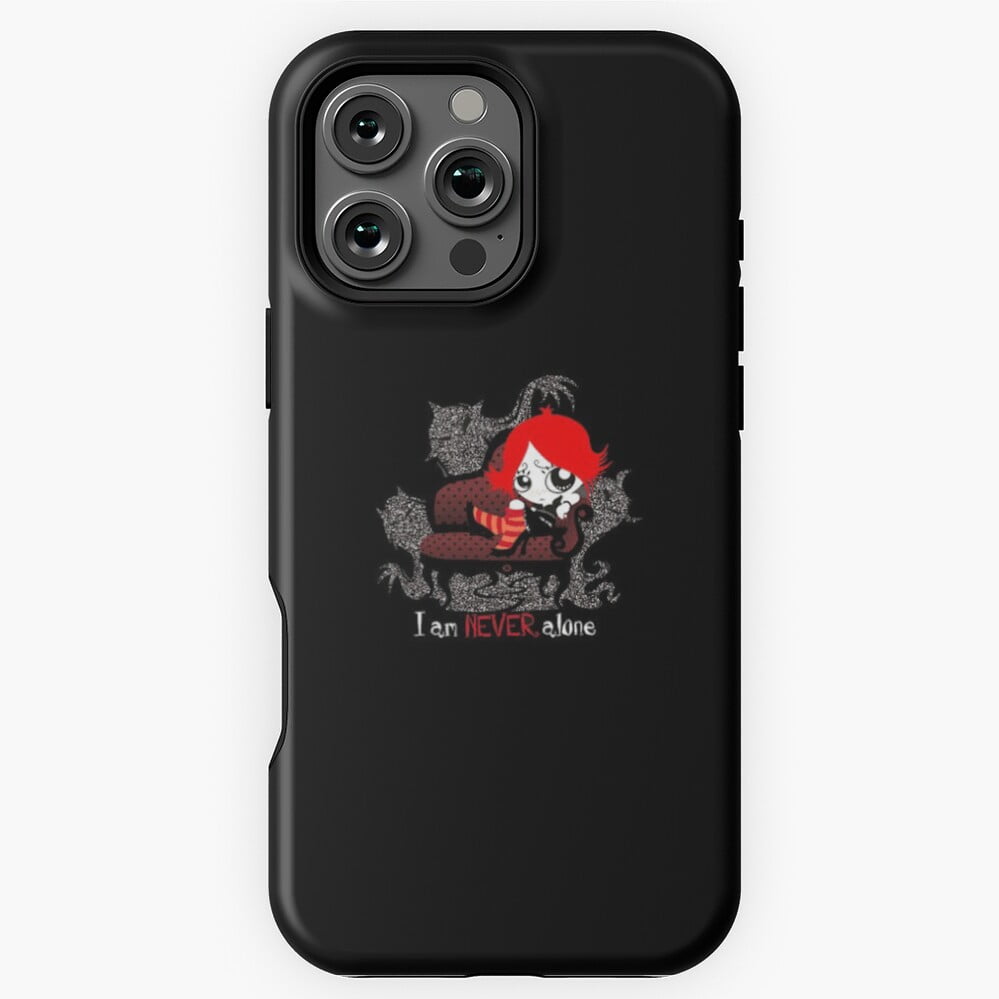 I Am Never Alone Ruby Gloom Goth Phone Case for iPhone 16 15 14 13 12 ...