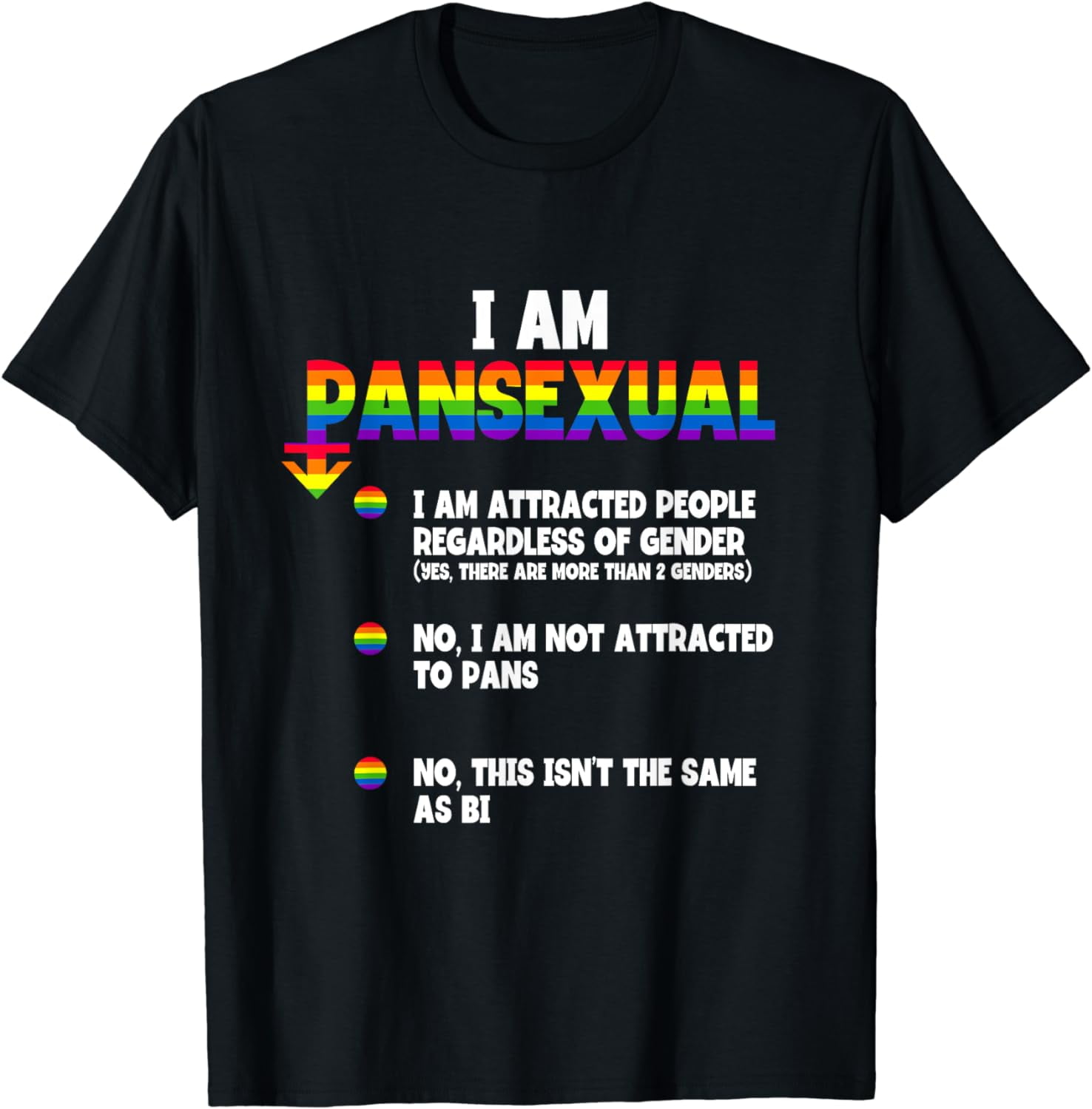 I Am Pansexual Definition Lgbt Lgbtq Pride Month T Shirt