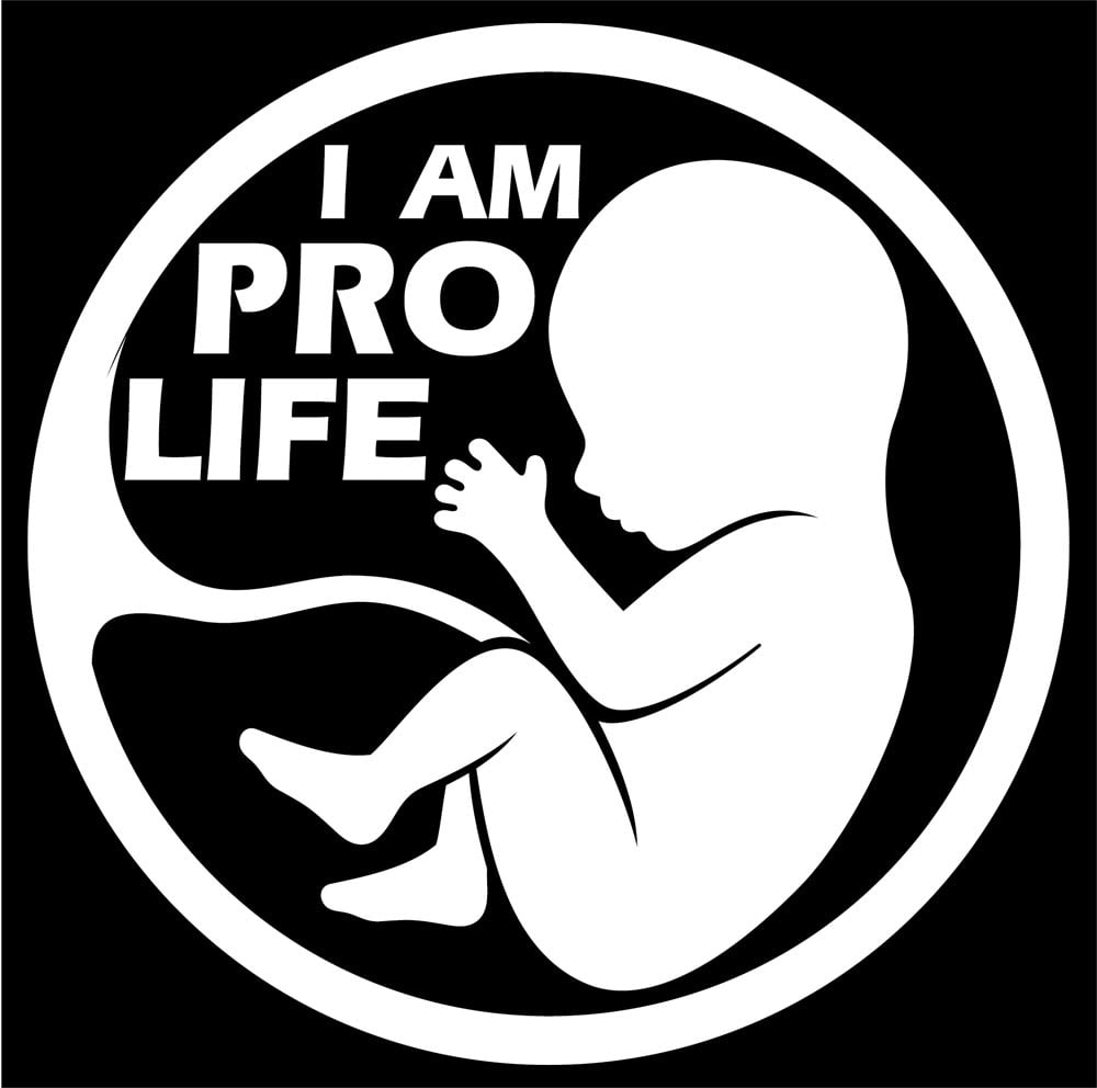 I Am Pro Life Pro-Life Vinyl Cut-Out Sticker - Walmart.com