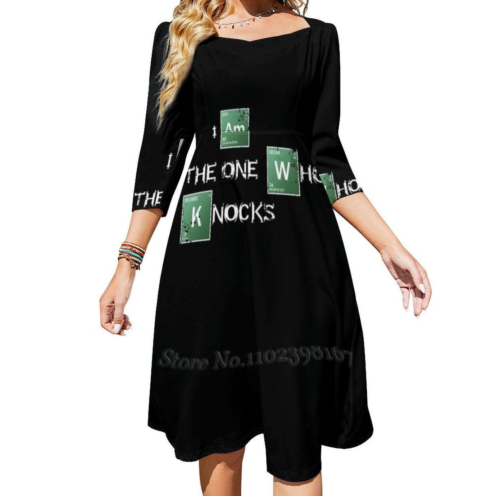 I Am The One Who Knocks Sweet Elegant Dress Women Korean Kawaii Square ...