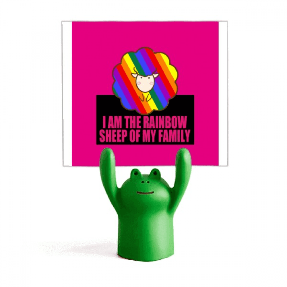I Am The Rainbow Sheep Of My Faly Memo Holder Cartoon Animal Frog Stand ...