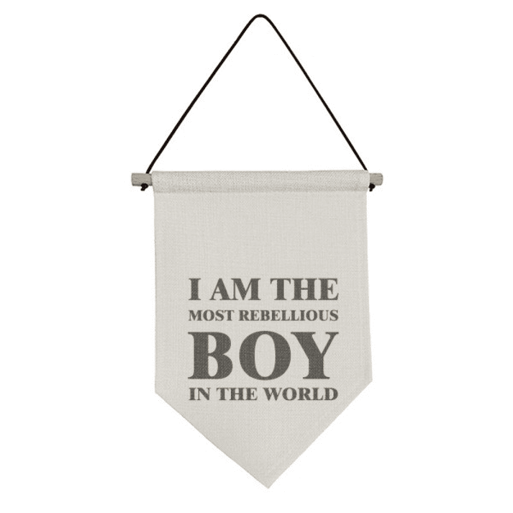 I Am The Rebellious Boy Art Deco Fashion Canvas Flag Hanging Wall Art ...