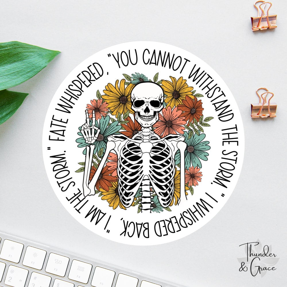 I Am The Storm Stickers, Warrior Quote, Womens Rights Phone Decal Water ...