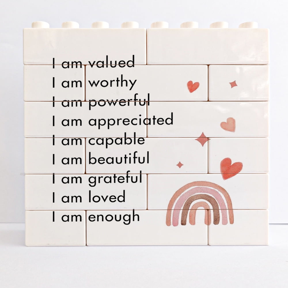 I Am Valued I Am Worthy I Am Powerful Self Affirmations Boho Rainbow ...
