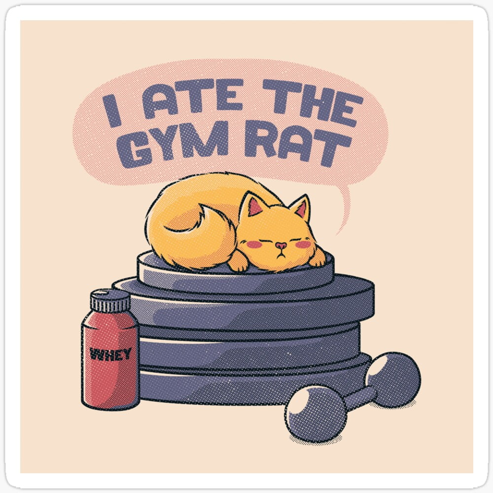 I Ate The Gym Rat Cream Sticker Phone Decal Water Bottle Stickers Car ...