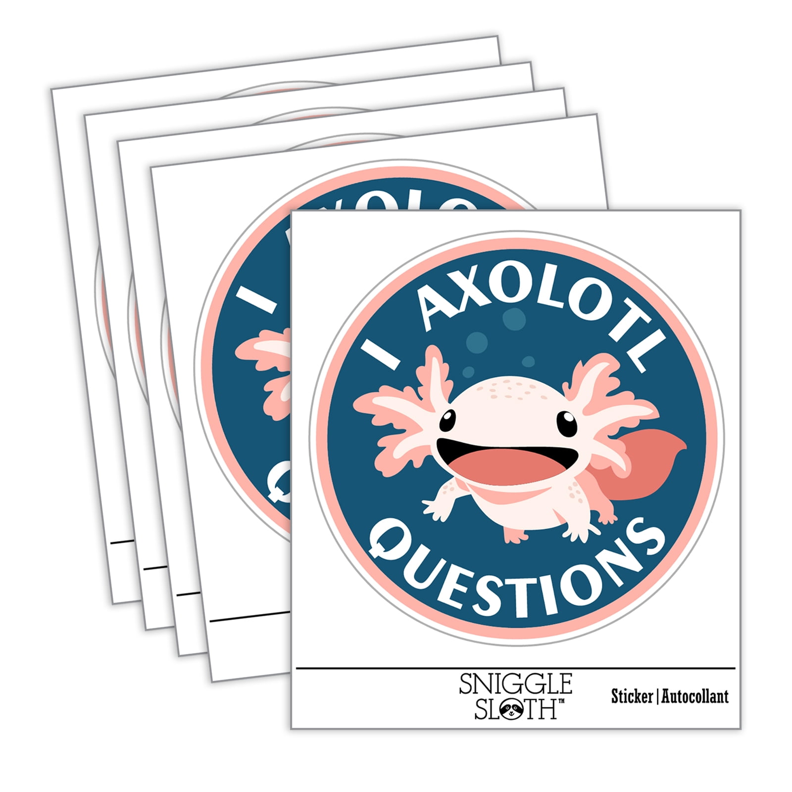 I Axolotl Questions Ask Lot Pun Funny Car Window Bumper Water Bottle ...