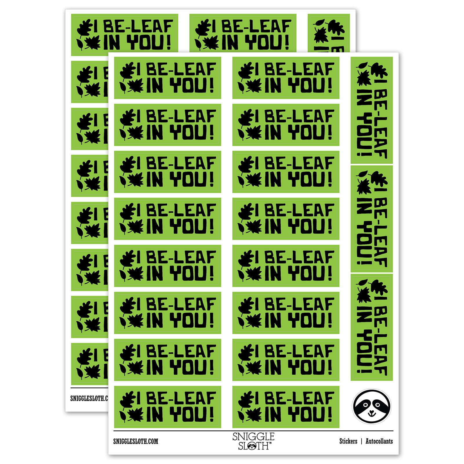 I Be-Leaf Believe in You Teacher Student School Sticker Set - Light ...