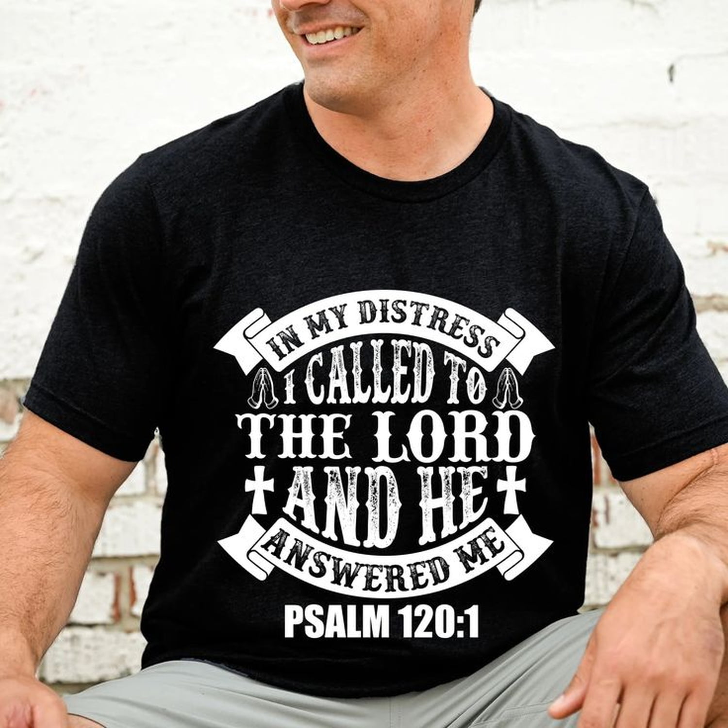 I C1Alled to the Lord UniS1ex CH1Ristian T-S1Hirt _ Psalm 120_1 - Dark ...