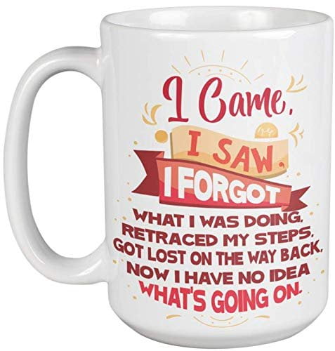 I Came, I Saw, I Forgot. Funny Canny Coffee & Tea Gift Mug for ...