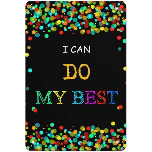 I Can Do My Best Tin Sign, First Day Of School Sign, First Day Of ...