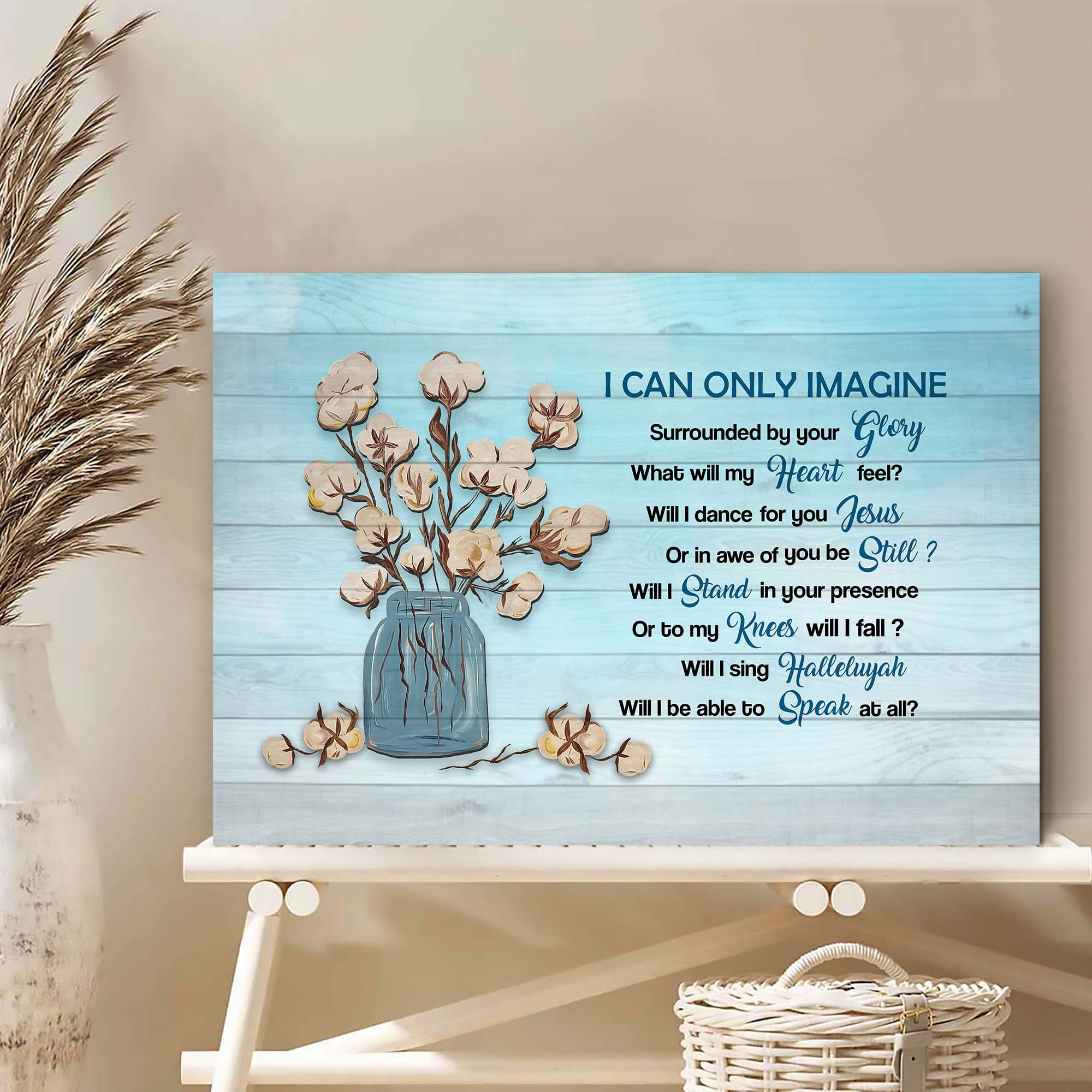 "I Can Only Imagine" Jesus Cotton Jar Canvas – Surrounded by Glory ...