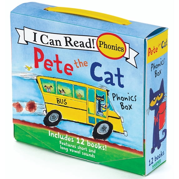 I Can Read!™ Pete the Cat Phonics Box, 12 Books Per Set, 2 Sets ...