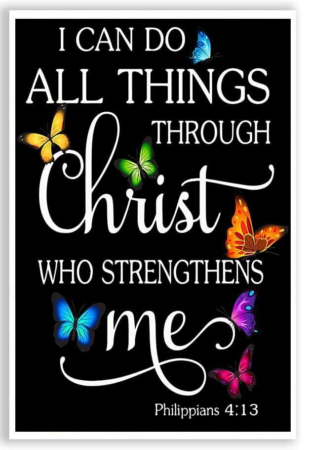 I Can Do All Things Through Christ - Proverbs Poster Bible Wall Art ...