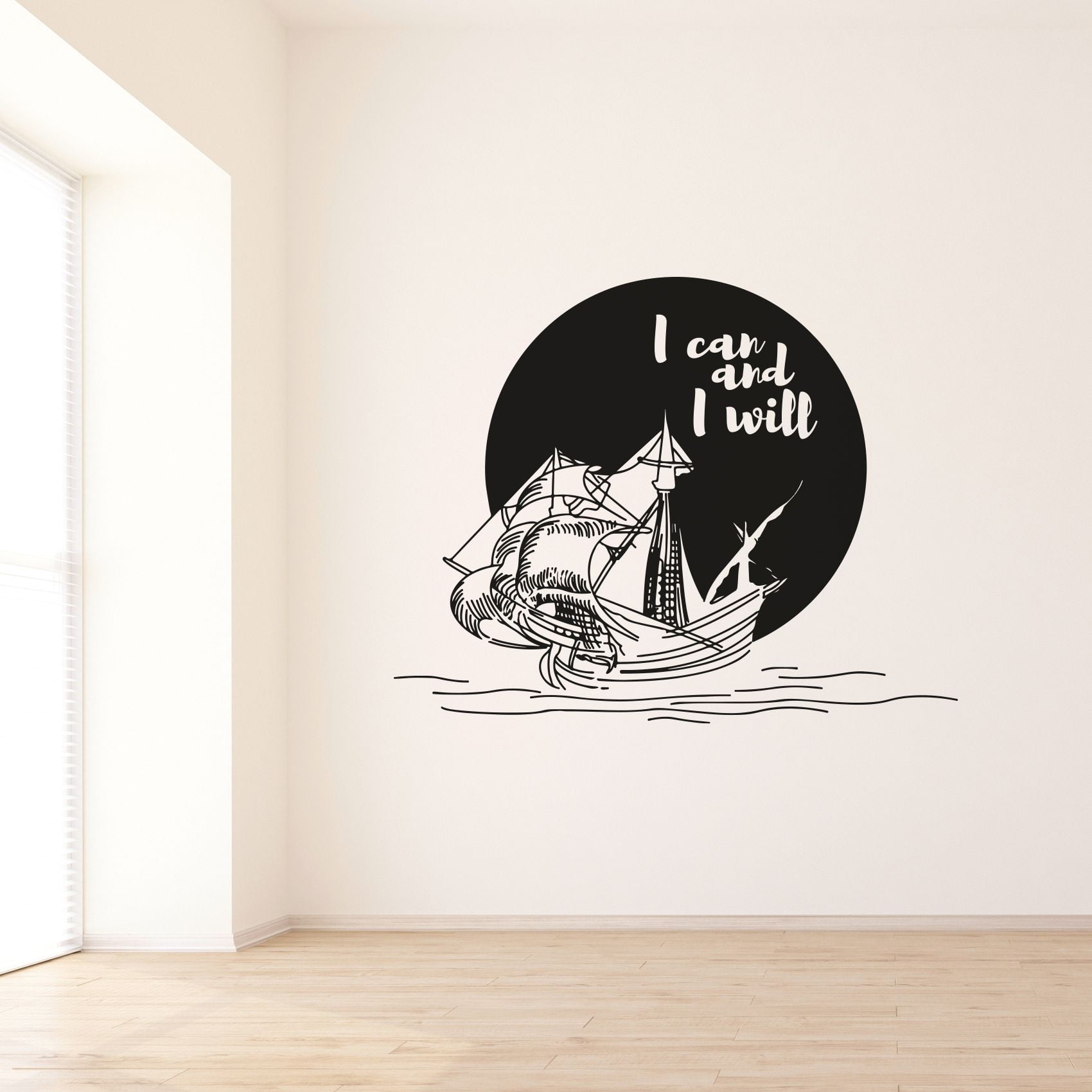 I Can I Will LIfe Quote Sailing Sailor Sail Boat Ocean Sea Silhouette ...