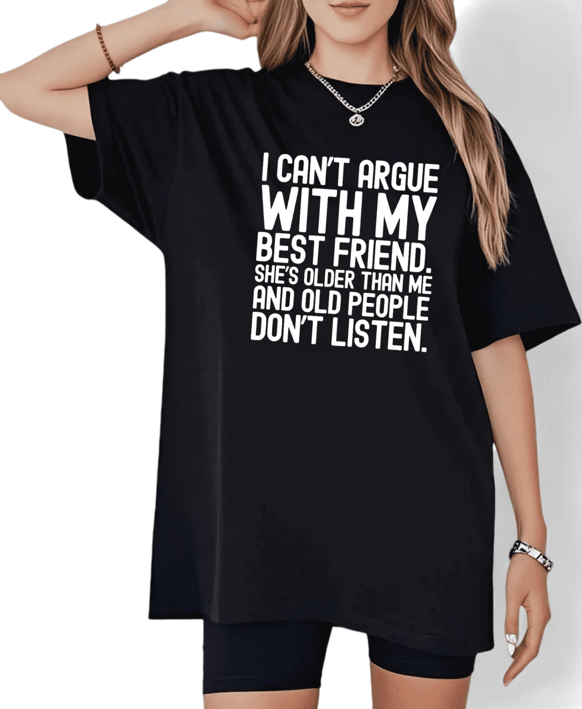 I Can't Argue With My Best Friend Laid-back Age-Gap Print Graphic Tees ...