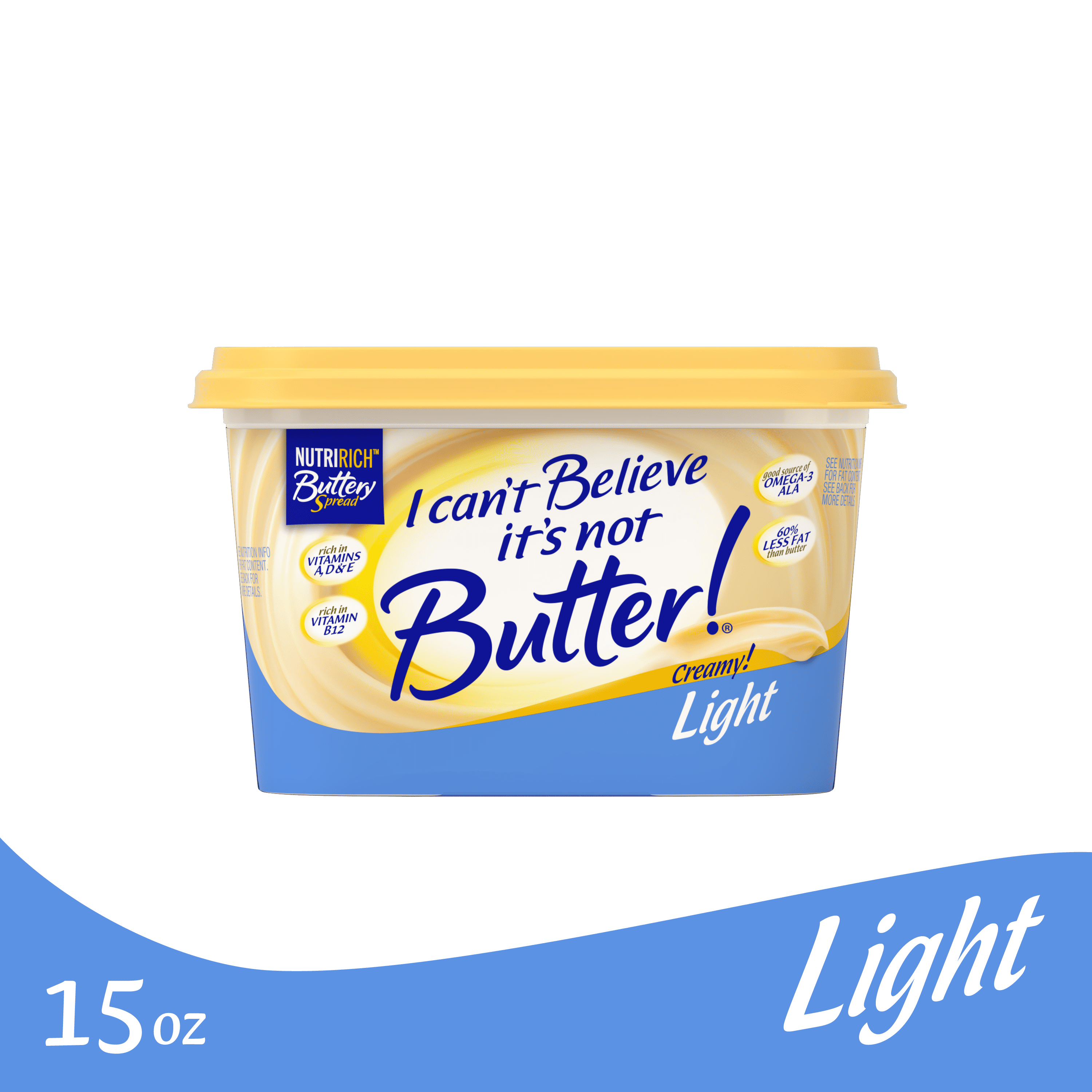 I Can't Believe It's Not Butter! Light Spread, 15 oz Tub, 0g Trans Fat ...