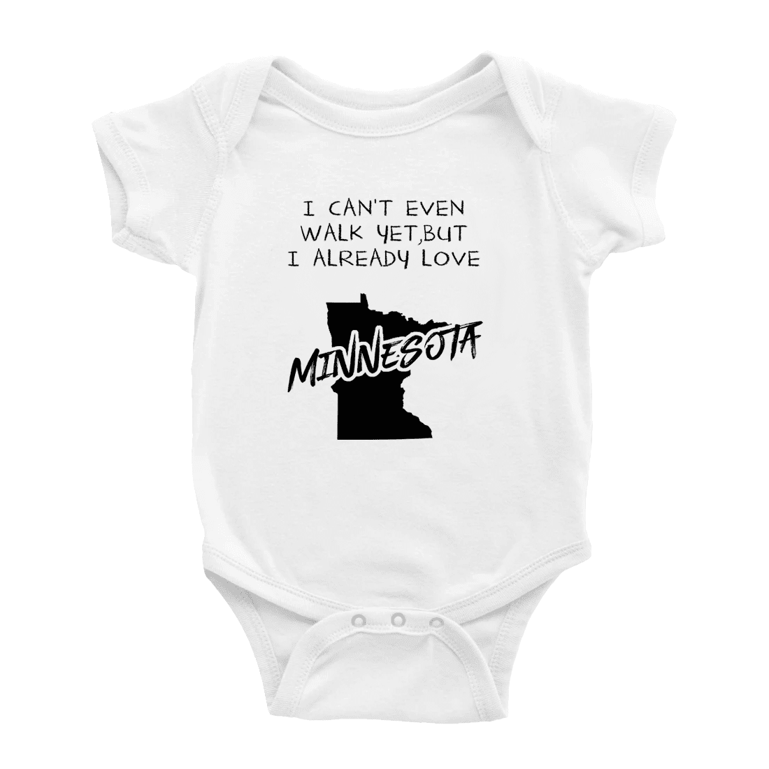 I Can't Even Walk Yet,but Already Love Minnesota Funny Baby Bodysuits 6 ...
