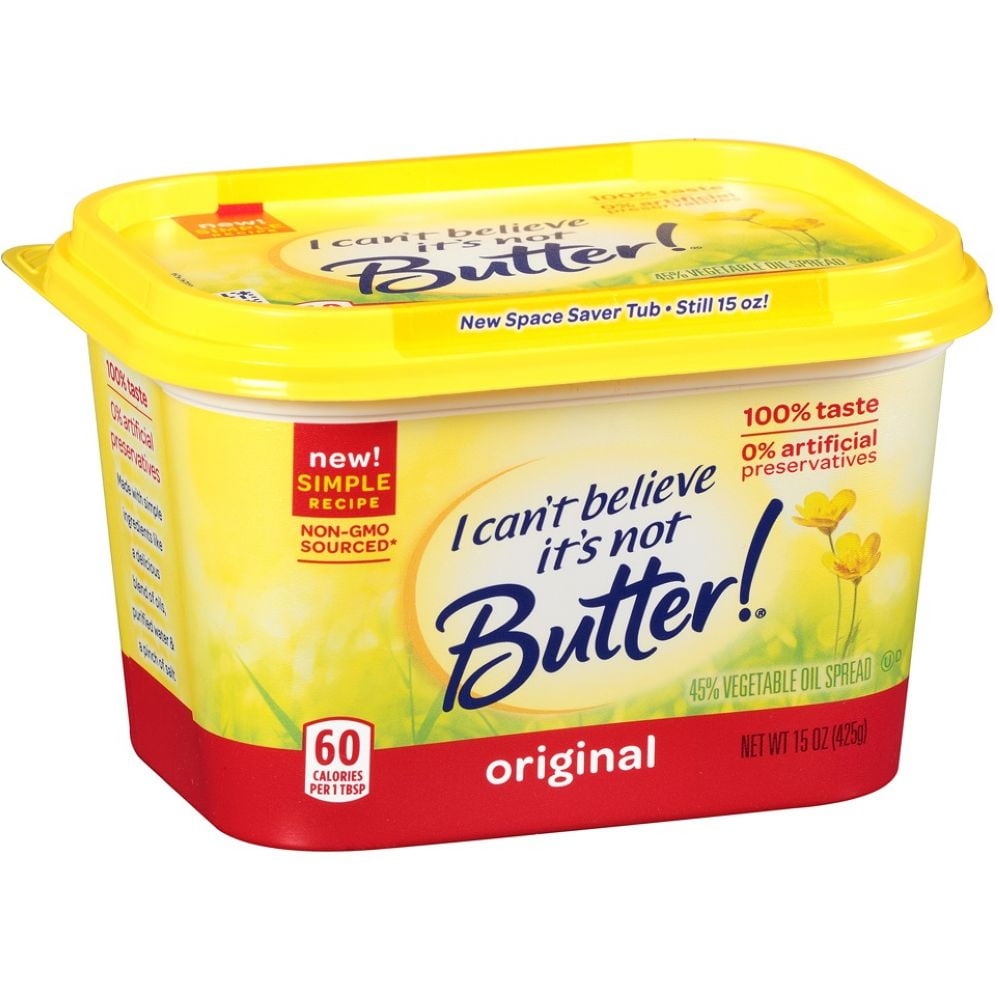 I Cant Believe Its Not Butter Original Yellow Spread, 15 Ounce -- 12 ...