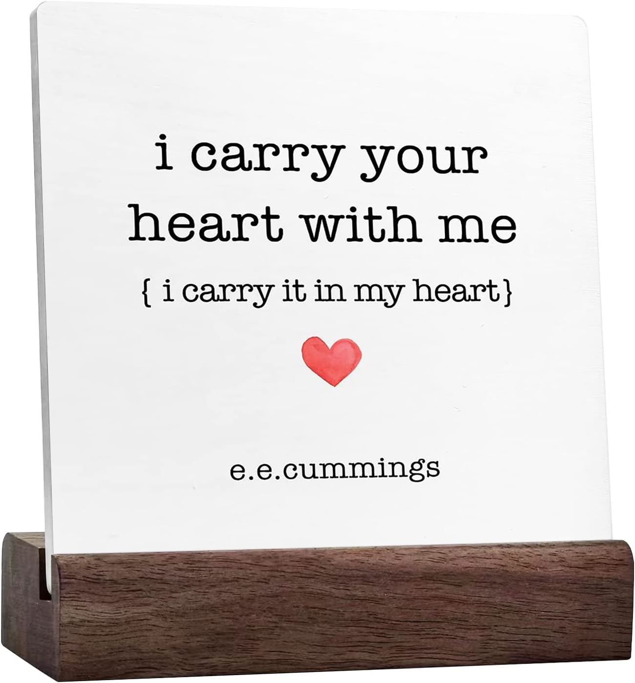 I Carry Your Heart With Me Sign Desk Decor,Rustic Inspirational Love ...