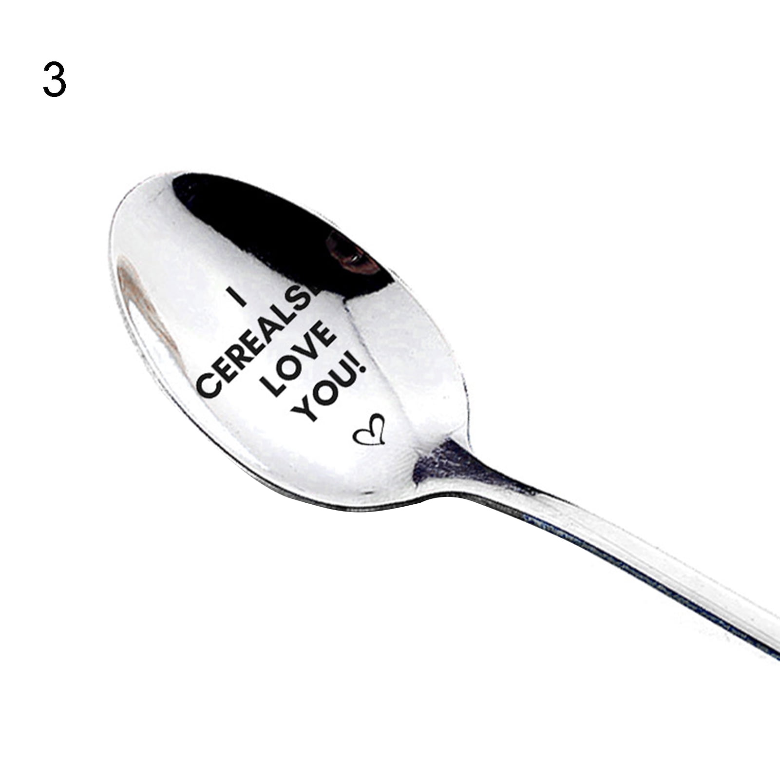I Cerealsly Love You Engraved Stainless Steel Cereal Spoon Anniversary ...