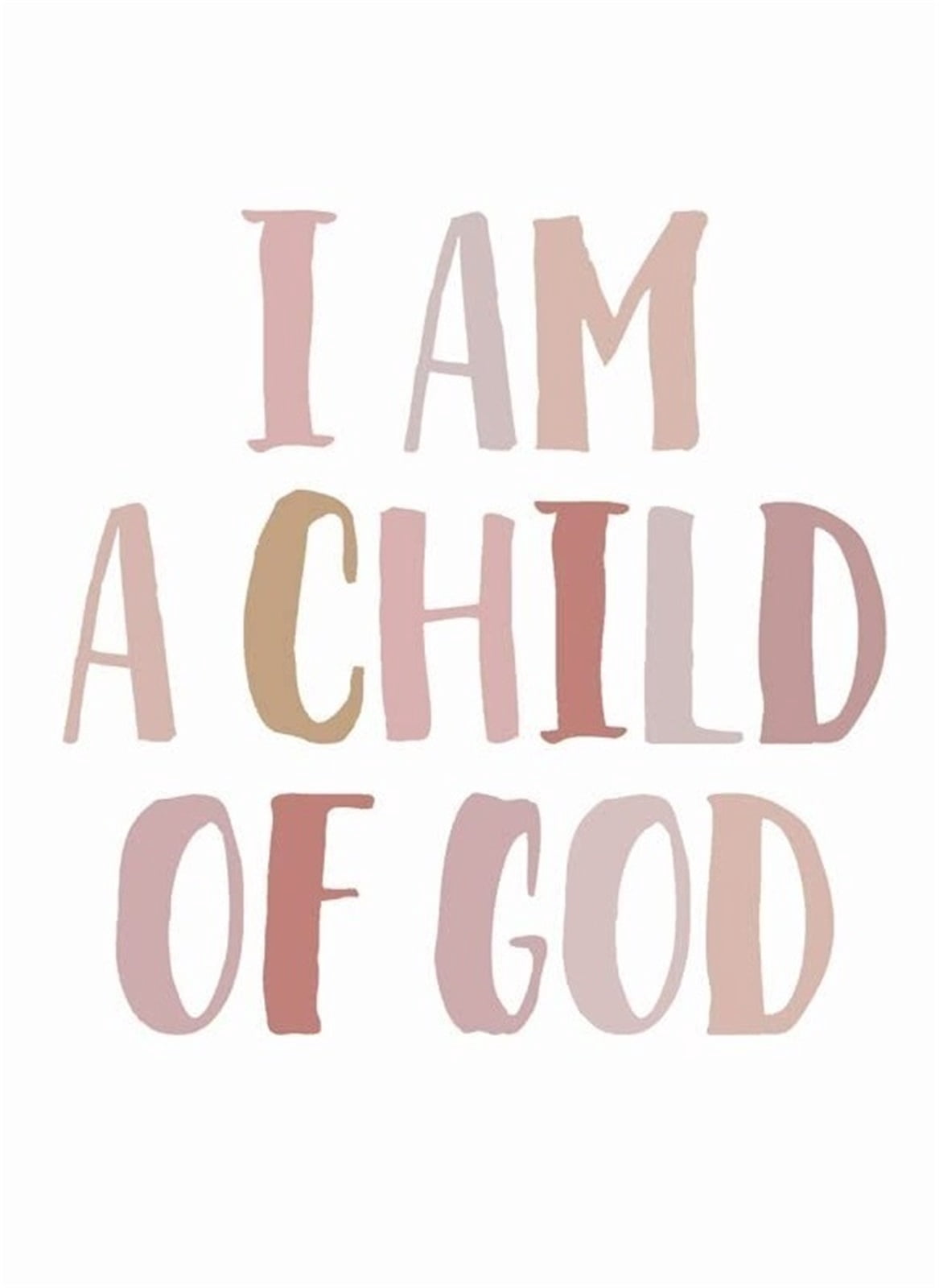 I am A Child of God Art poster Nursery Room Decor, Kids Room Wall Art ...