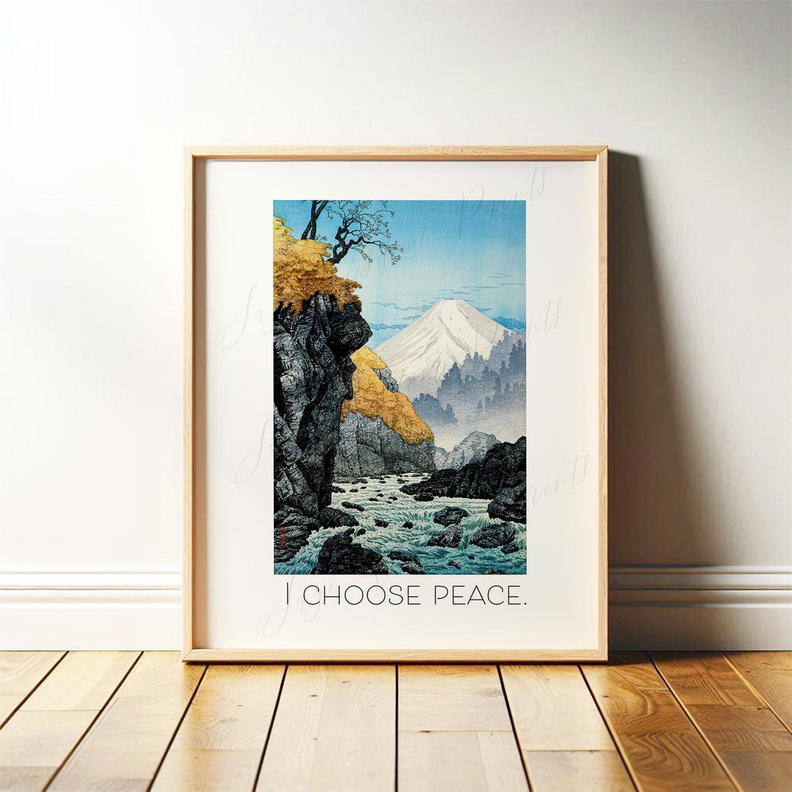 I Choose Peace, Mental Health Wall Art, Therapy Office Decor, Japandi ...