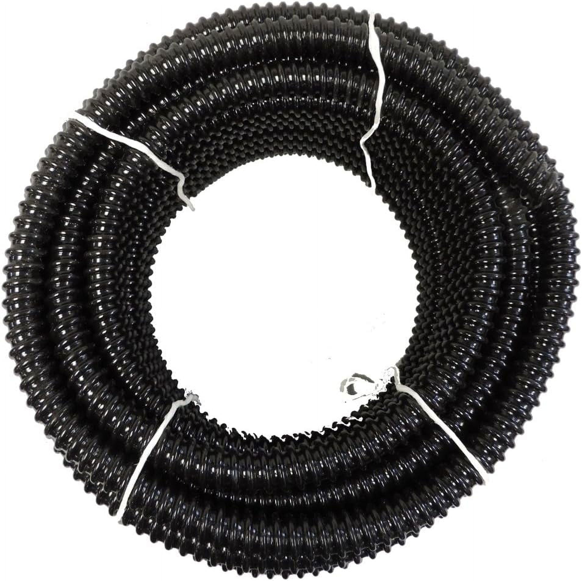 I.D. x 50' Black Metric Non Kink Corrugated PVC Water Garden Pond Hose ...