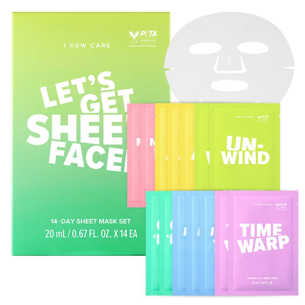 I DEW CARE Glass Skin Face Mask Variety Pack - Let's Get Sheet Faced ...