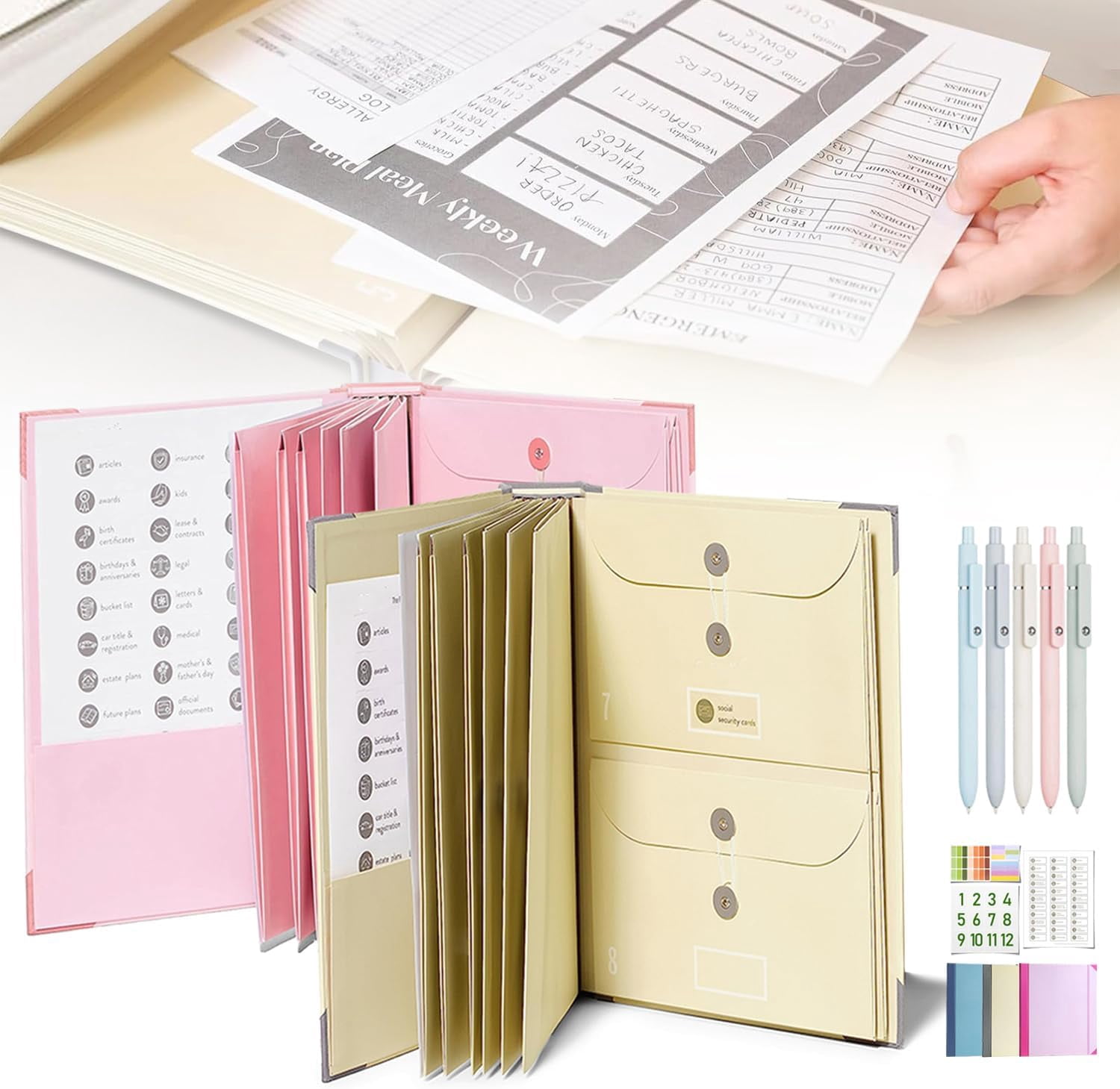 If I Die Binder UK, Life Book Important Document Organizer with Pockets ...