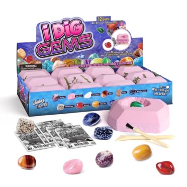 DoDoMagxanadu Gemstone Dig Kit, 16 Real Gems, STEM Science Excavation ...