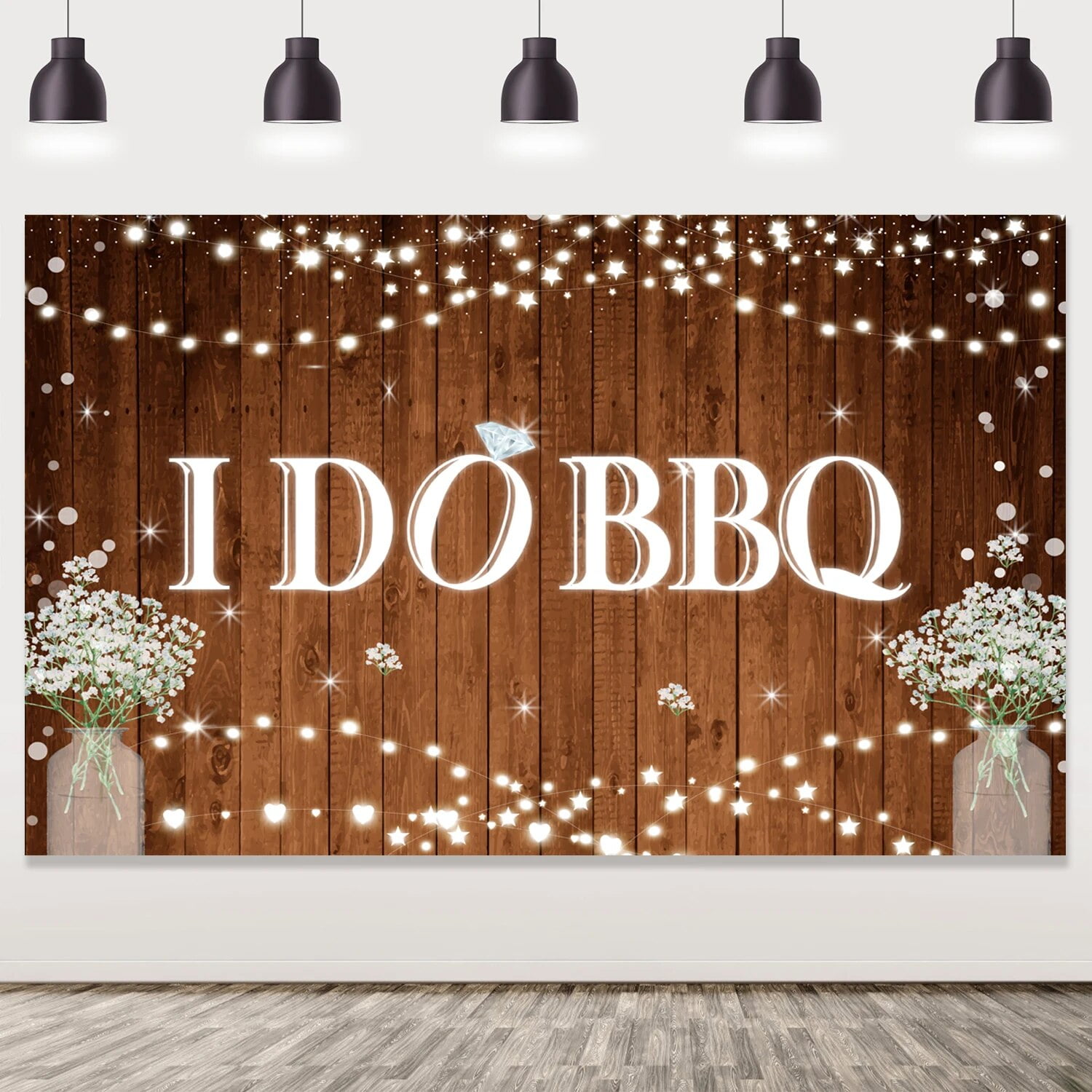 I Do BBQ Backdrop for Adults Men Women Engagement Couples Wedding Party ...