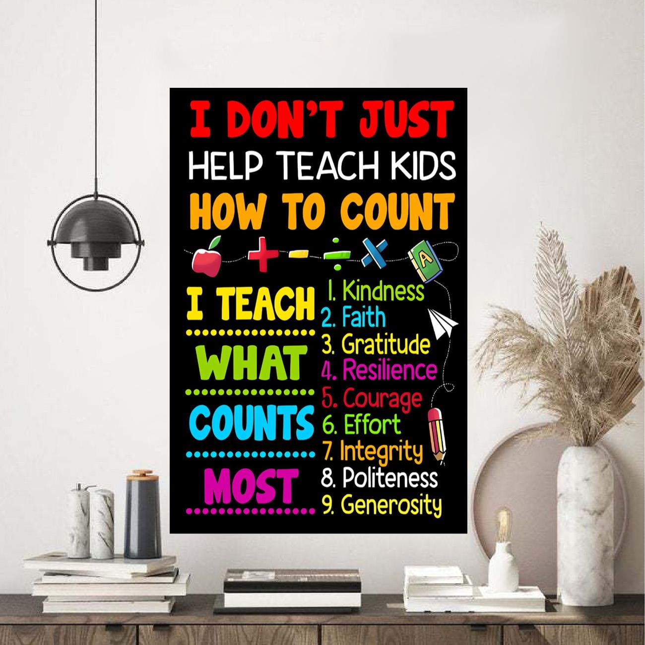 I Do Not Just Help Teach Kids How To Count Poster 24 x 36 Inch Poster ...