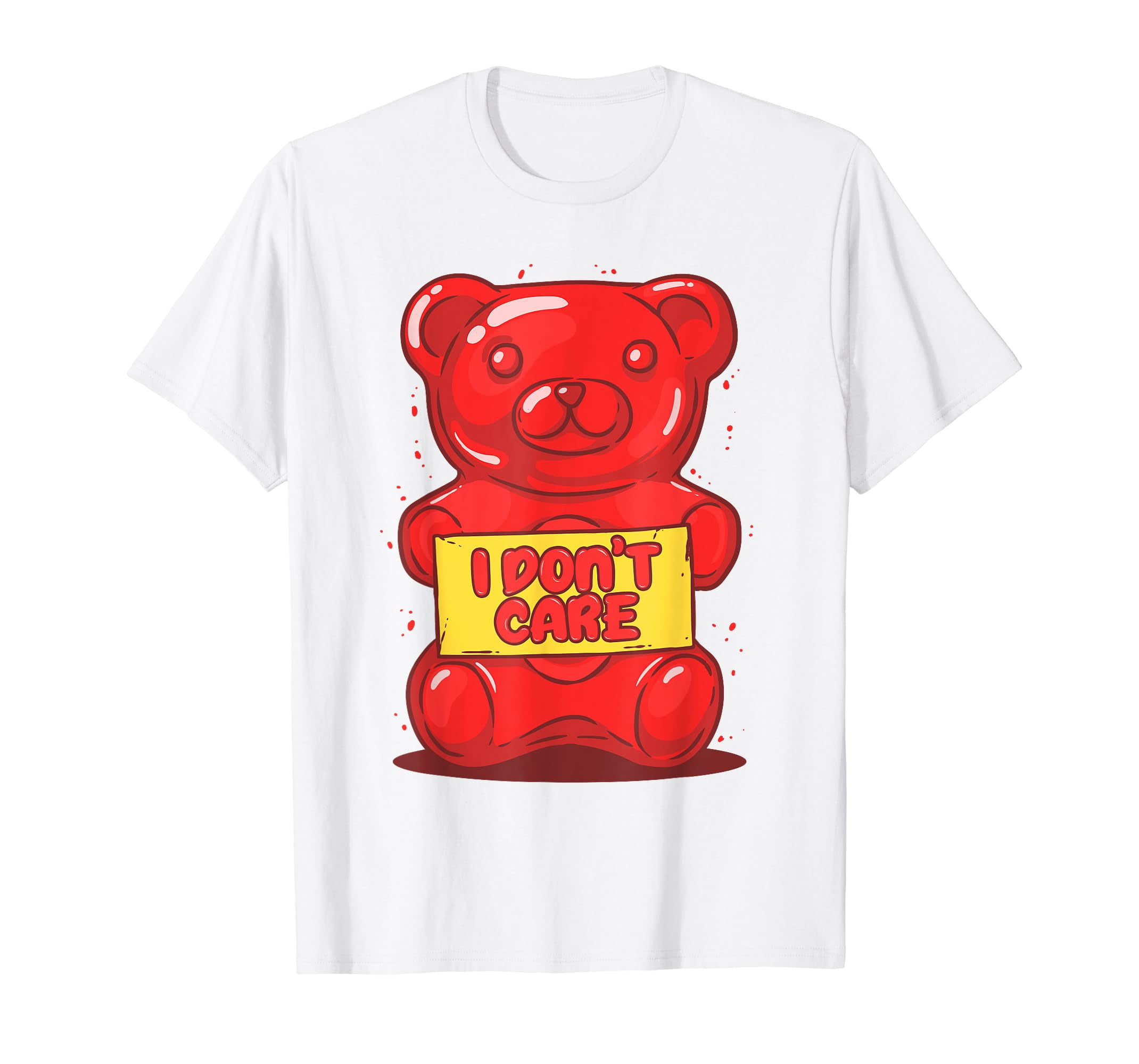 I Don't Care Funny Fruit Gum Bear Candy Kidcore Aesthetic T-Shirt ...