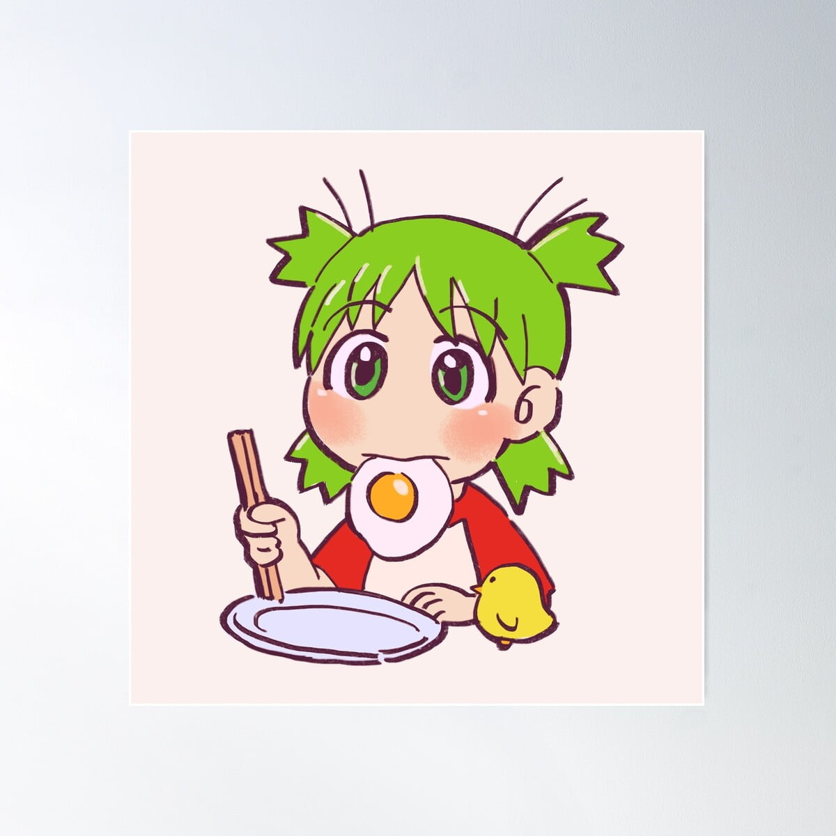 I Draw Yotsuba Eating Fried Egg / Yotsubato Poster Wall Art, Modern ...