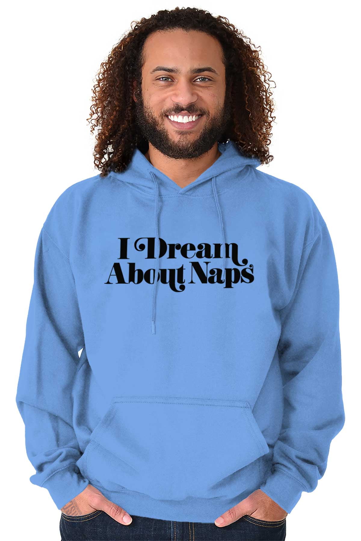 I Dream About Naps Lazy Day Unisex Plus Fleece Graphic Hoodie Brisco ...