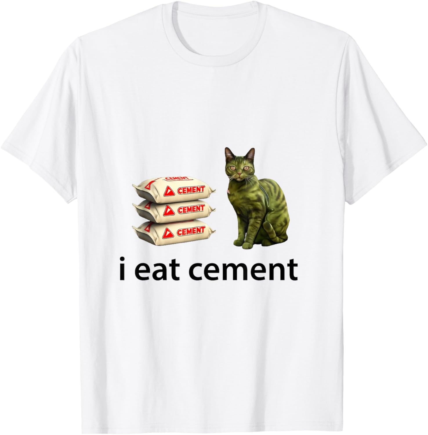 I Eat Cement Cursed Cat Funny Oddly Specific Meme cat lovers T-Shirt ...