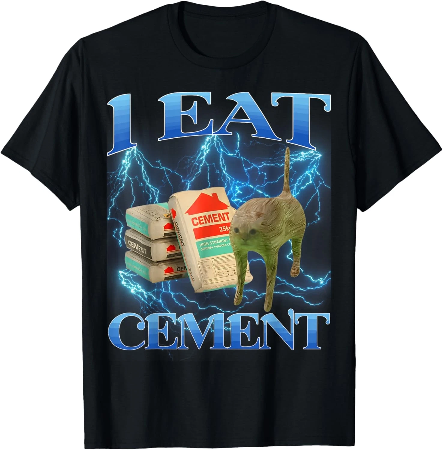 I Eat Cement Funny Cat Meme Internet Memes Funny Memes Gen-Z T-Shirt ...