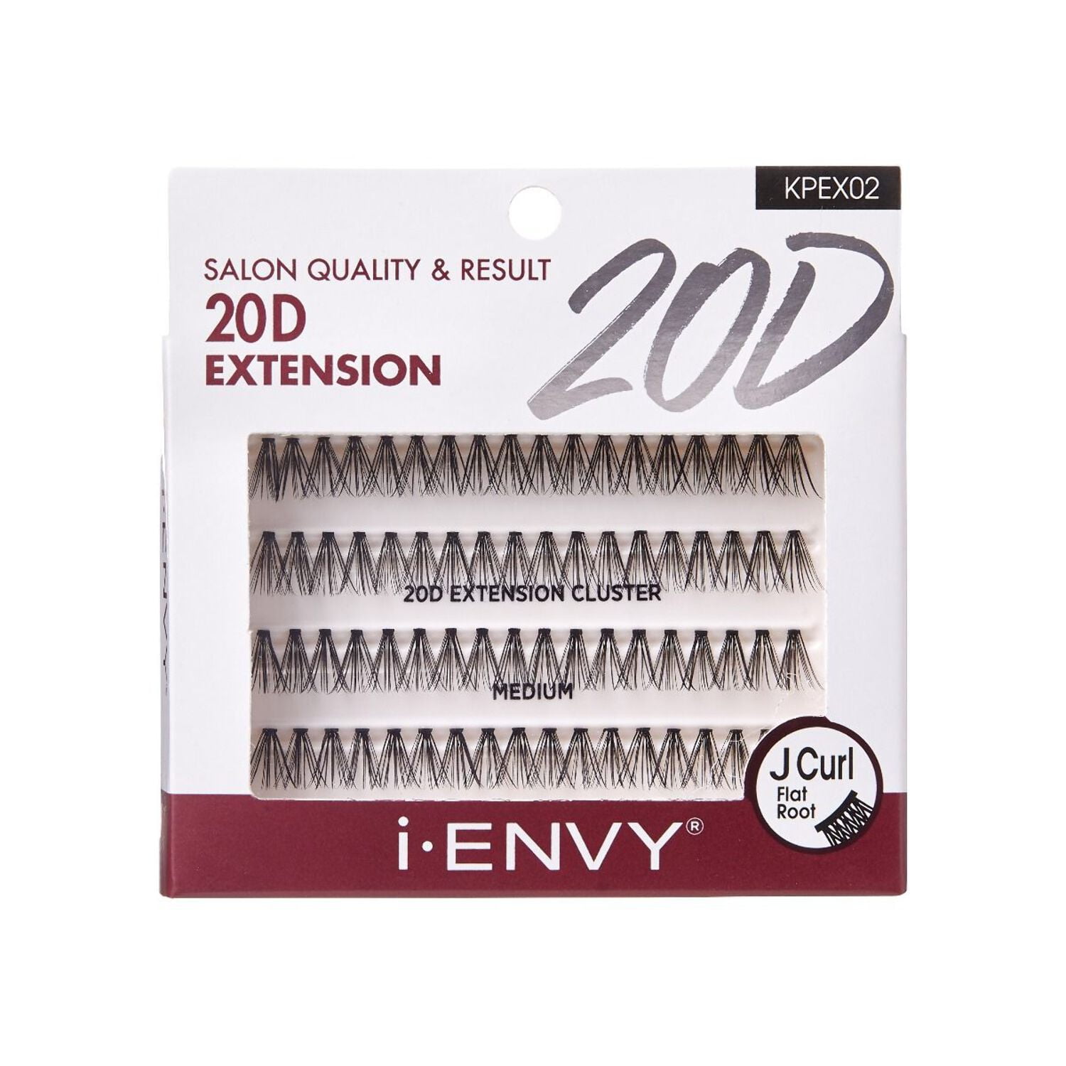 iEnvy Salon Quality 20D Extension Cluster Individual Lashes J Curl ...